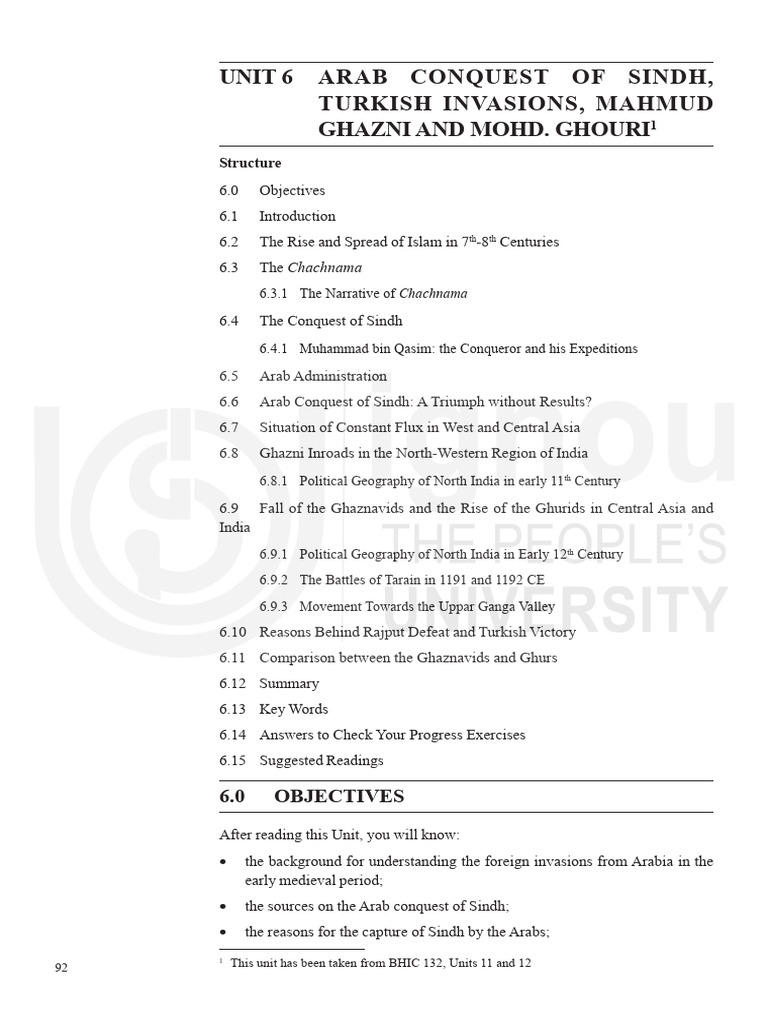 arab invasion of sindh | PDF | Caliphate | Sindh