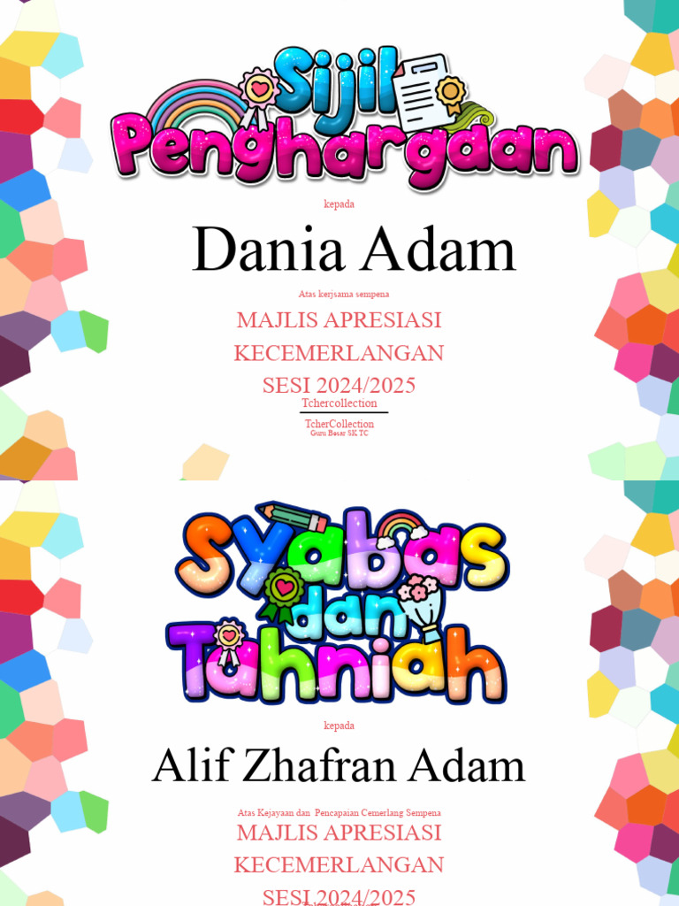 Sijil Apc TC Boleh Edit | PDF