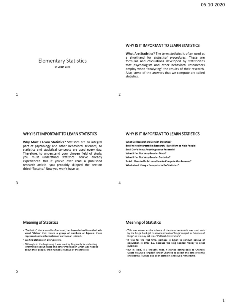 Statistics - Meaning, Definition, Advantages and Limitation | PDF ...
