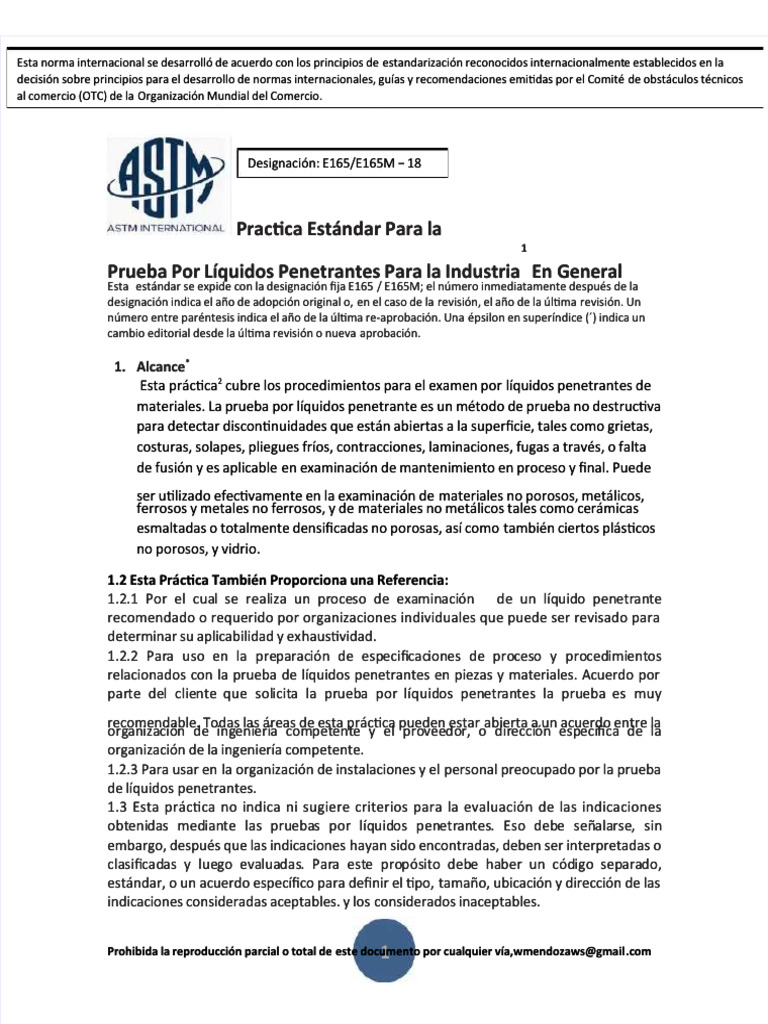 PDF e 165 2018 Astm en Espaol Compress | PDF