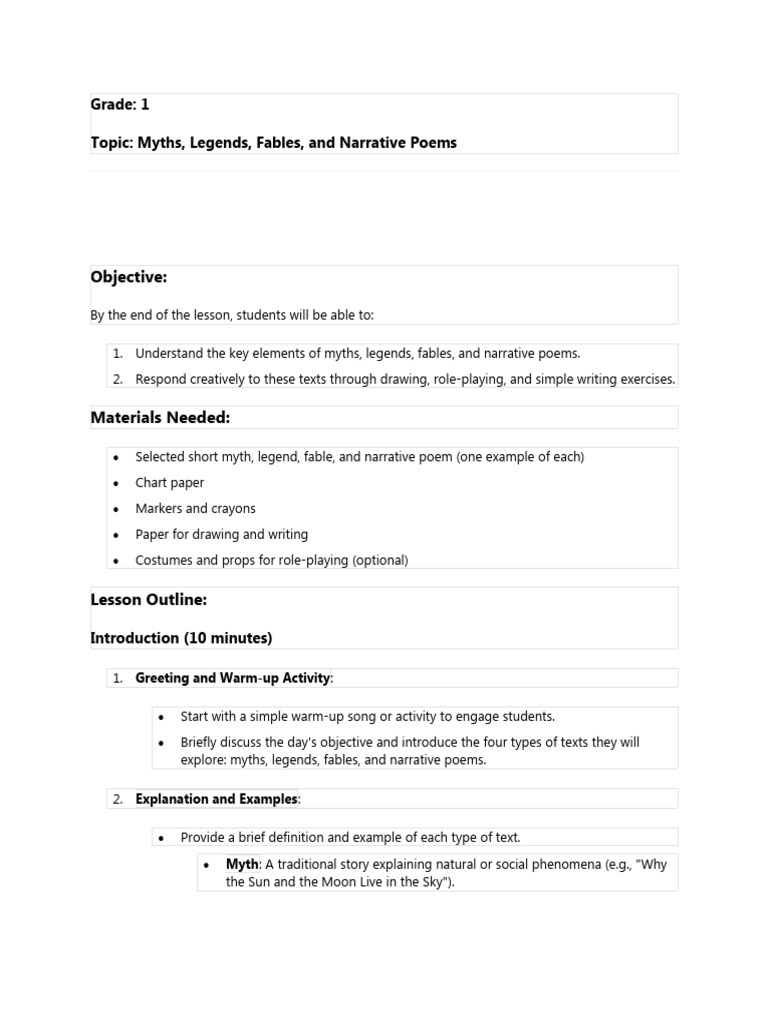 Grade | PDF | Narrative | Legends