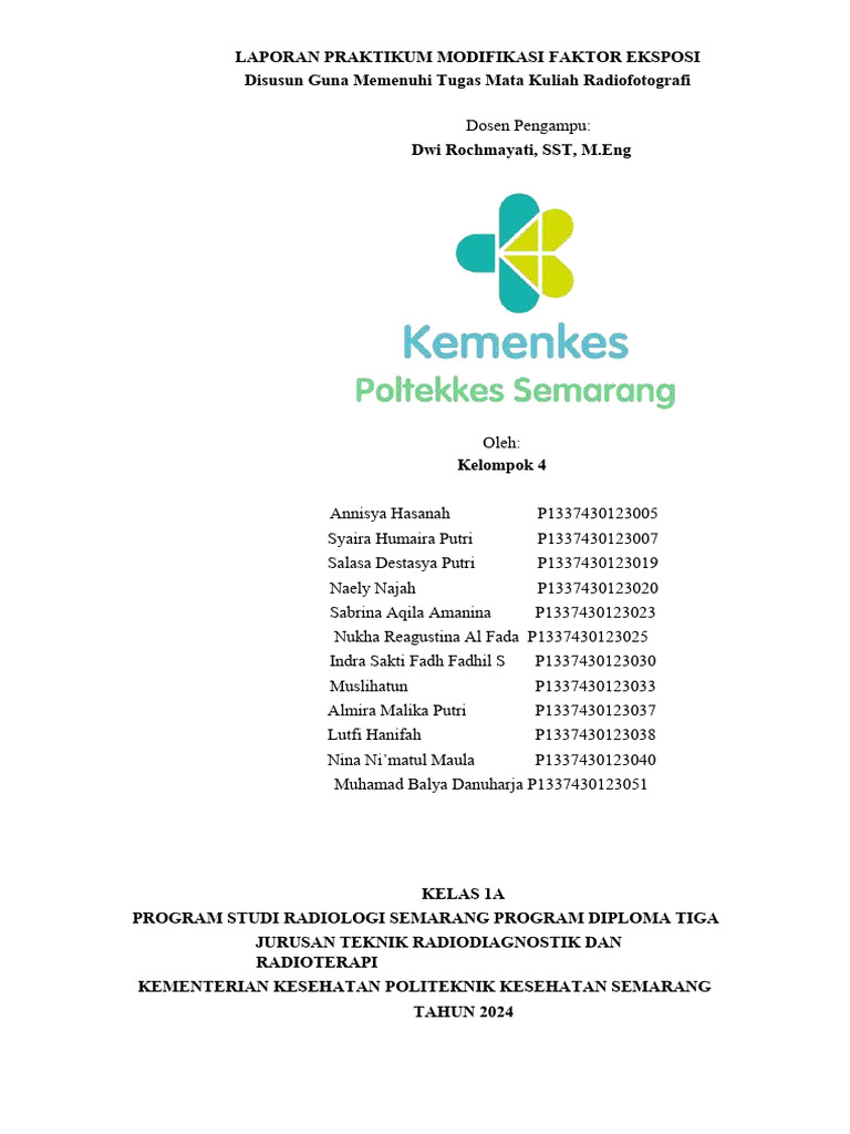 Laprak RF Modifikasi - Bu Dwi - Kelompok 4 | PDF