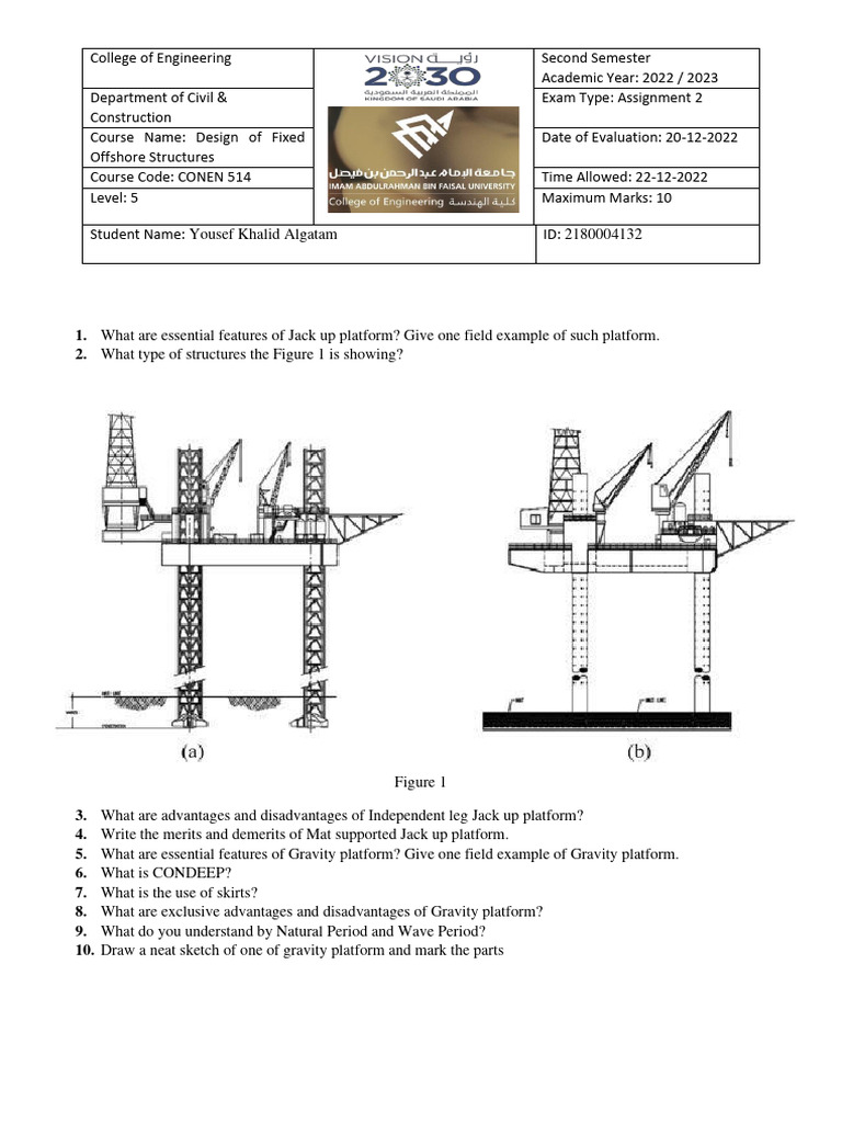 Assignment 2 (Design of Fixed Offshore Structures) | PDF | Foundation ...