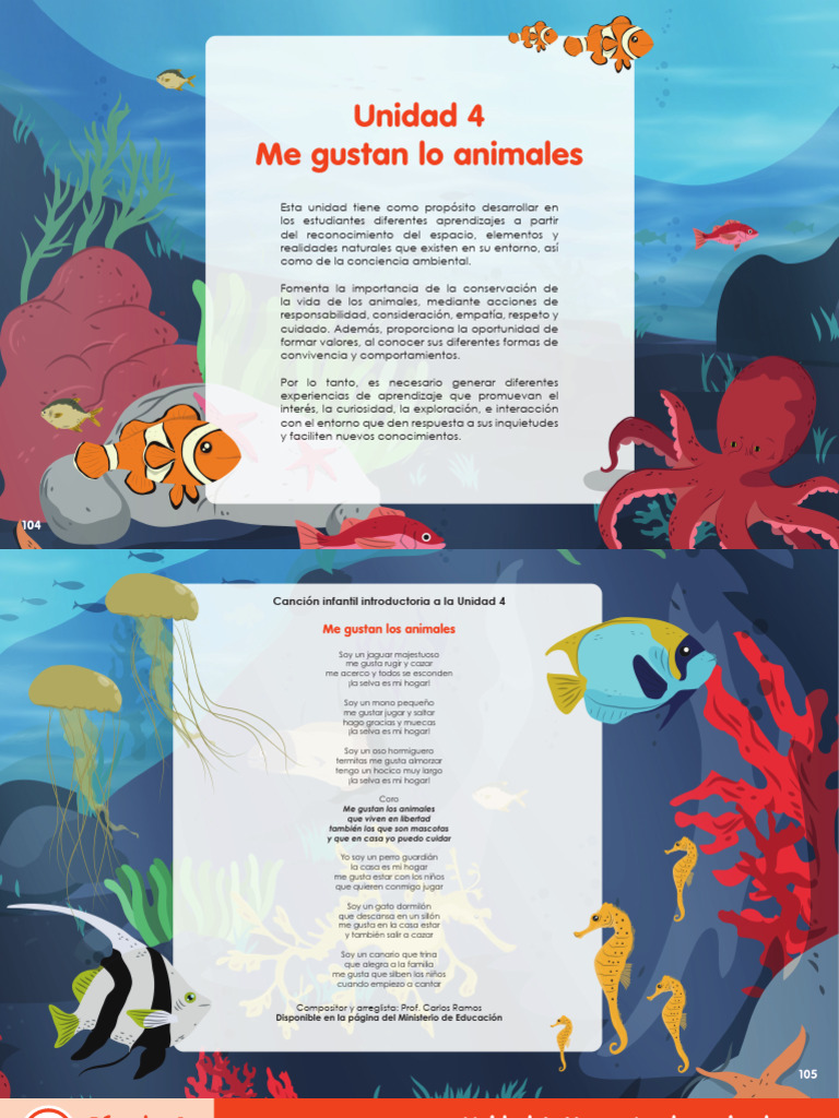 Dosificación de Los Aprendizajes U4 - Me Gustan Los Animales - Parvulos ...