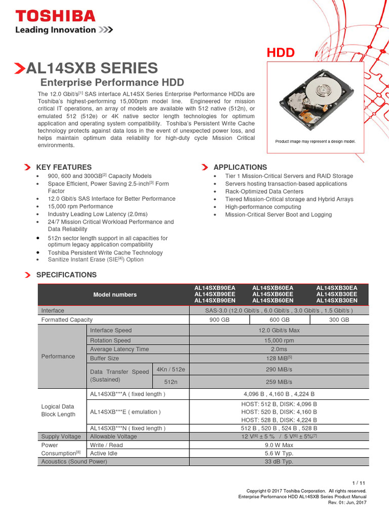 Ehdd Al14sxb Product Manual | PDF | Hard Disk Drive | Byte