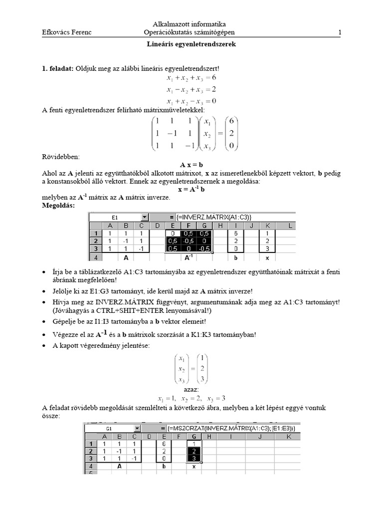 Solver Es Mintafeladatok | PDF