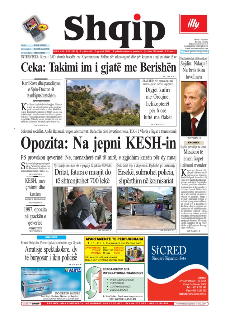 Gazeta Shqip 15.8 | PDF