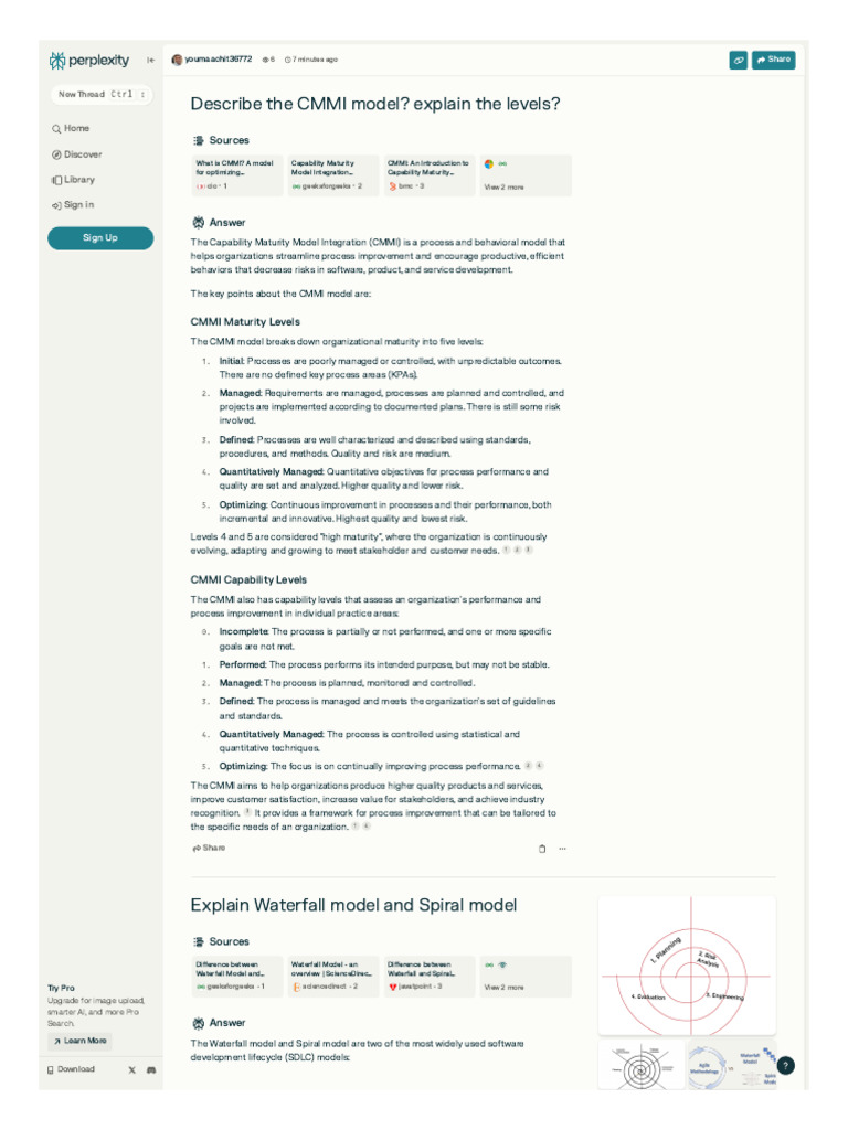 WWW Perplexity Ai Search Describe The CMMI BH2Bh1OES WB3iIkKS 2Vw | PDF | Software Development ...