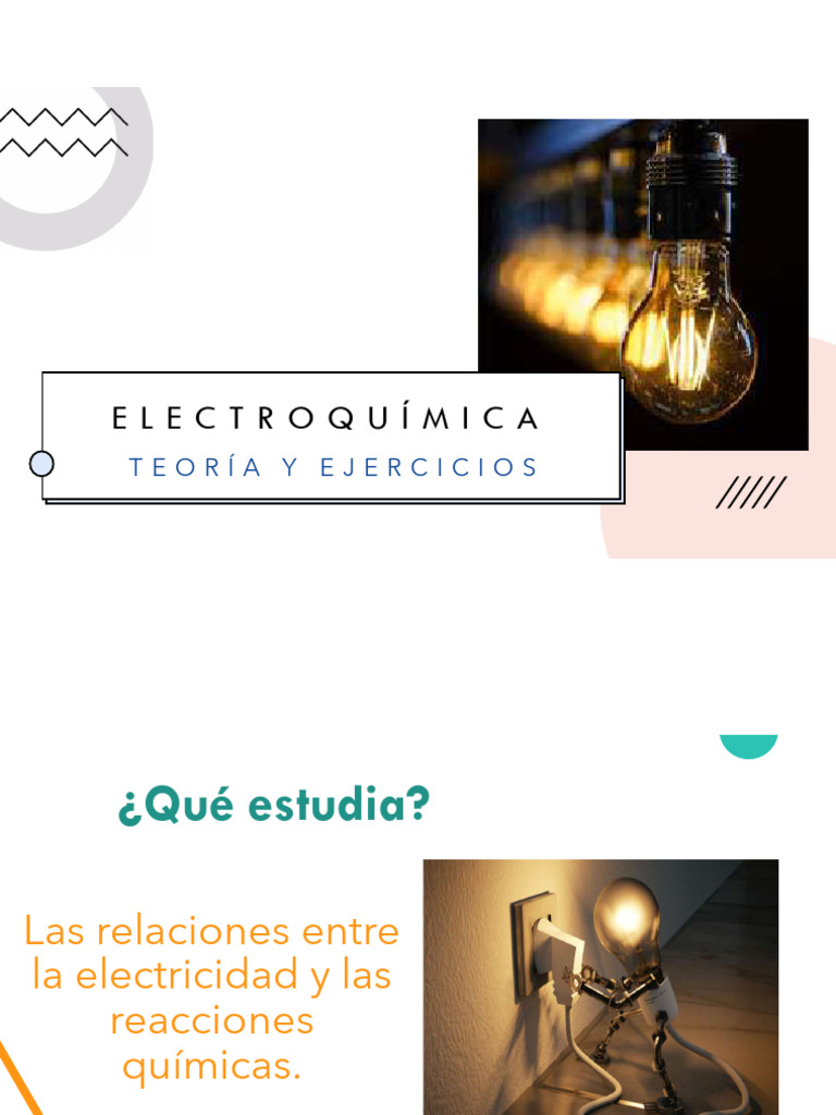 Electroquímica: Teoría y Ejercicios | PDF | Redox | Fenómenos científicos