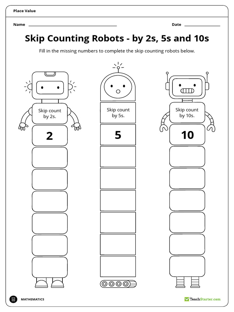 Skip Counting Practice Worksheets | PDF