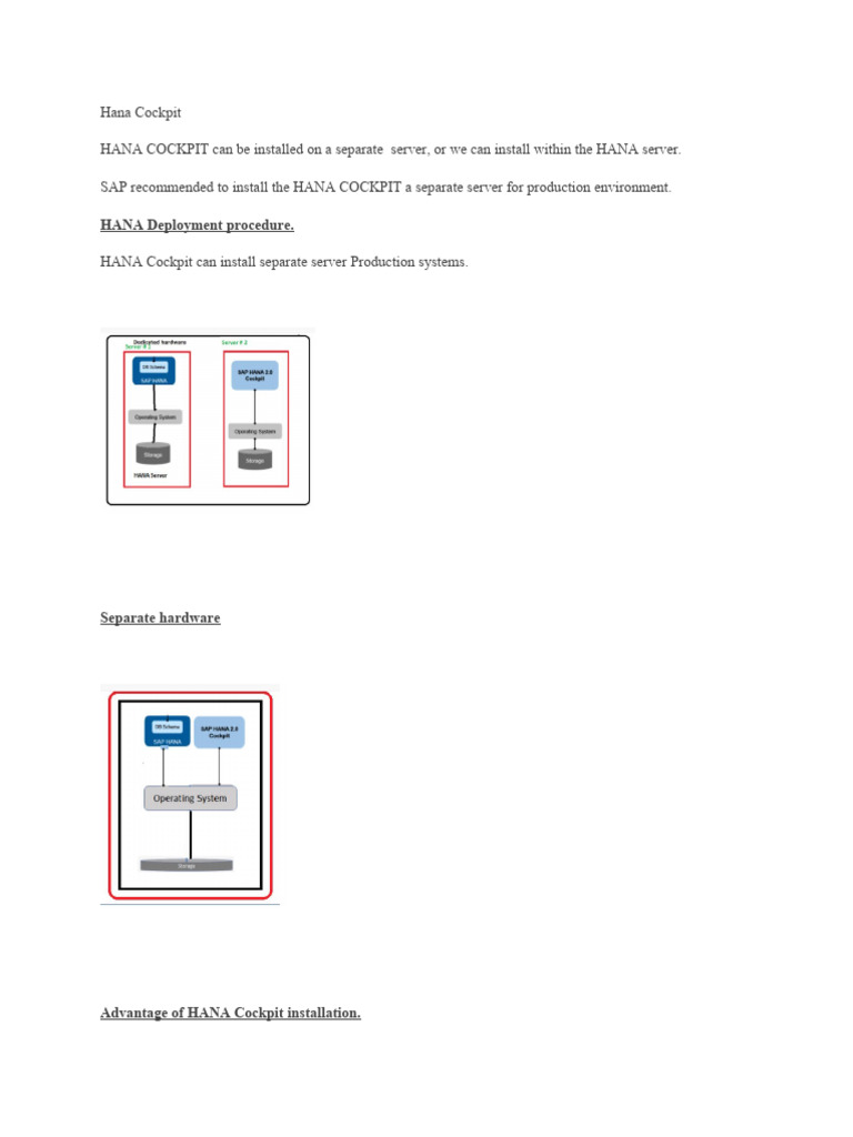 Hana Cockpit | PDF | Server (Computing) | Installation (Computer Programs)