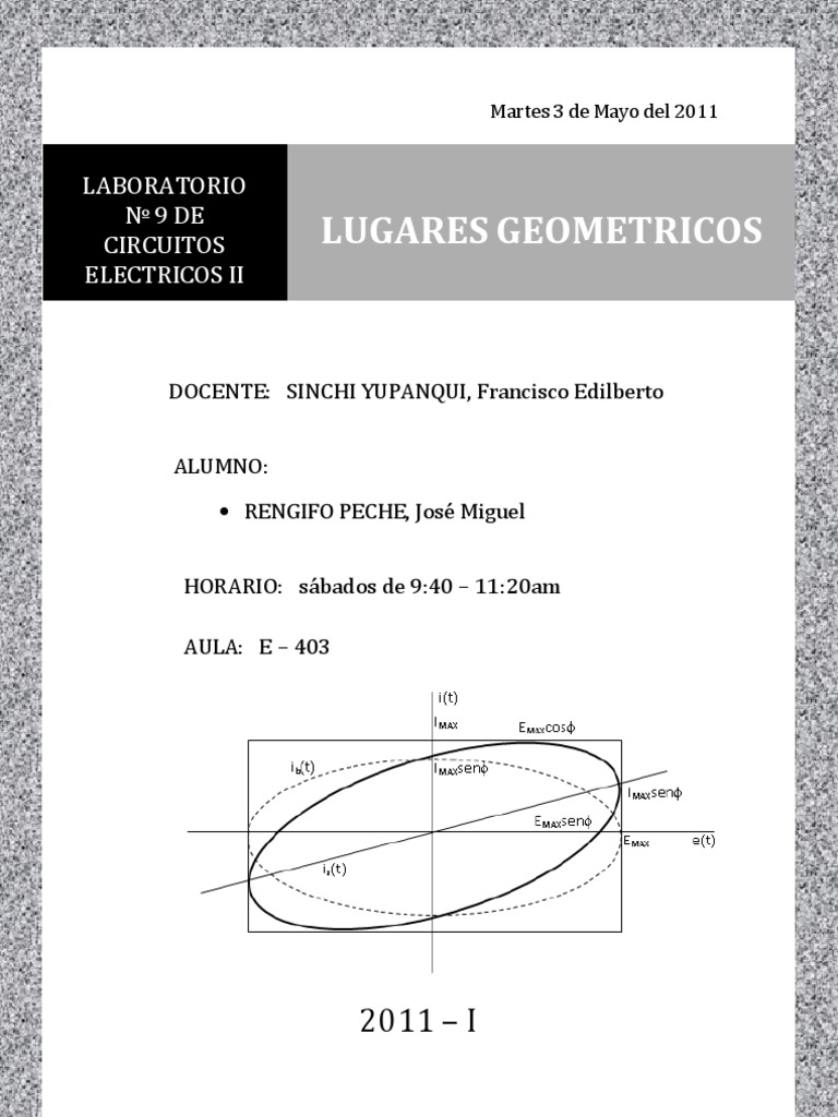 Lugares Geometricos | PDF | Elipse | Vector Euclidiano