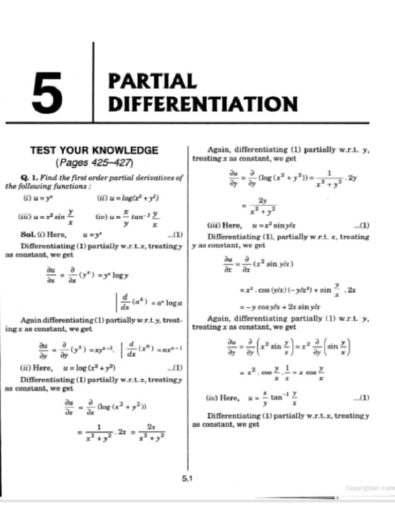 Maths Unit 1 Solutions | PDF