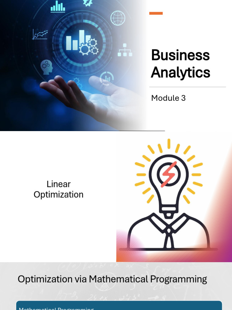 BA - Module 3 | PDF | Mathematical Optimization | Big Data