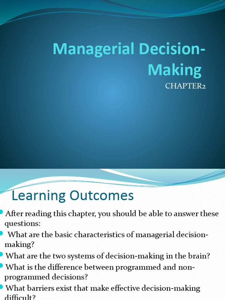 BM Lec 3 | PDF | Decision Making | Emotions