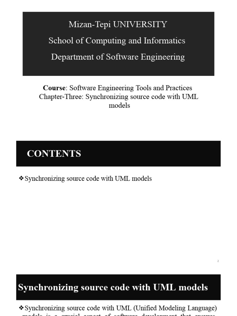Chapter 3 Synchronizing - Source - Code - With - UML - Models | PDF | Unified Modeling Language ...