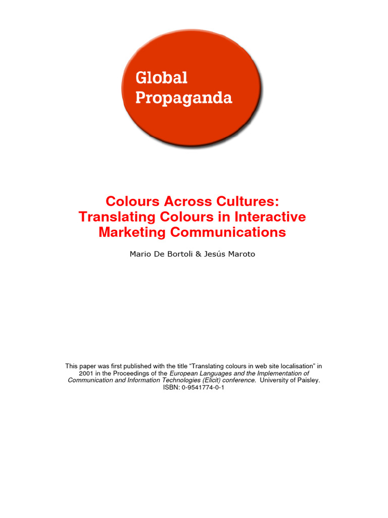 Colours Across Cultures Translating Colo | PDF | Color | Red