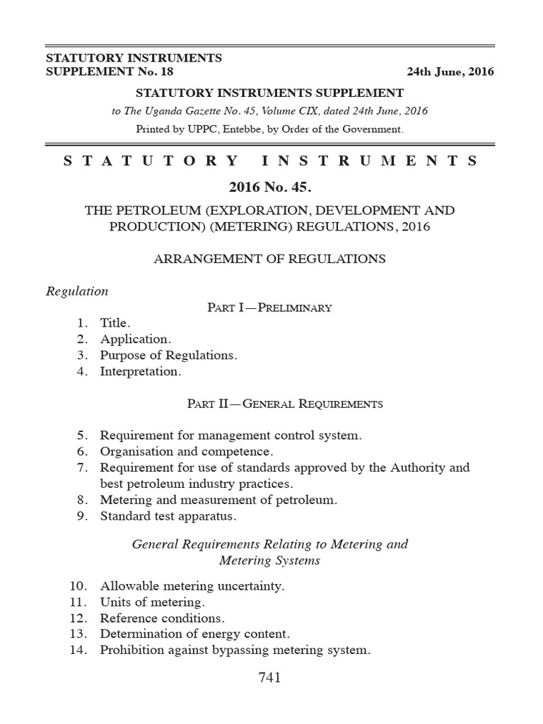 Petroleum Metering Regulations 2016 | PDF | Calibration | Verification ...