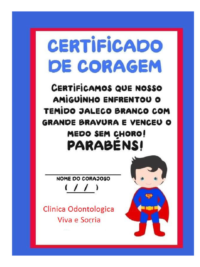 Certificado de Coragem Meninos | PDF