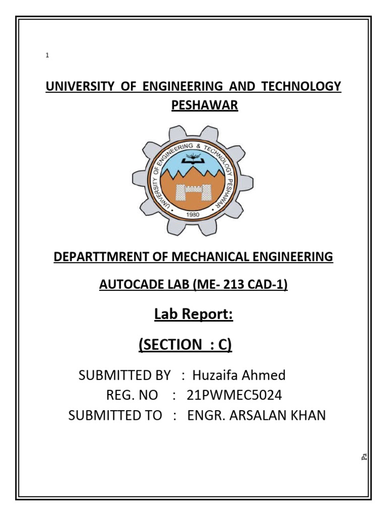 Lab Report: (Section: C) : University of Engineering and Technology Peshawar | PDF | 3 D ...