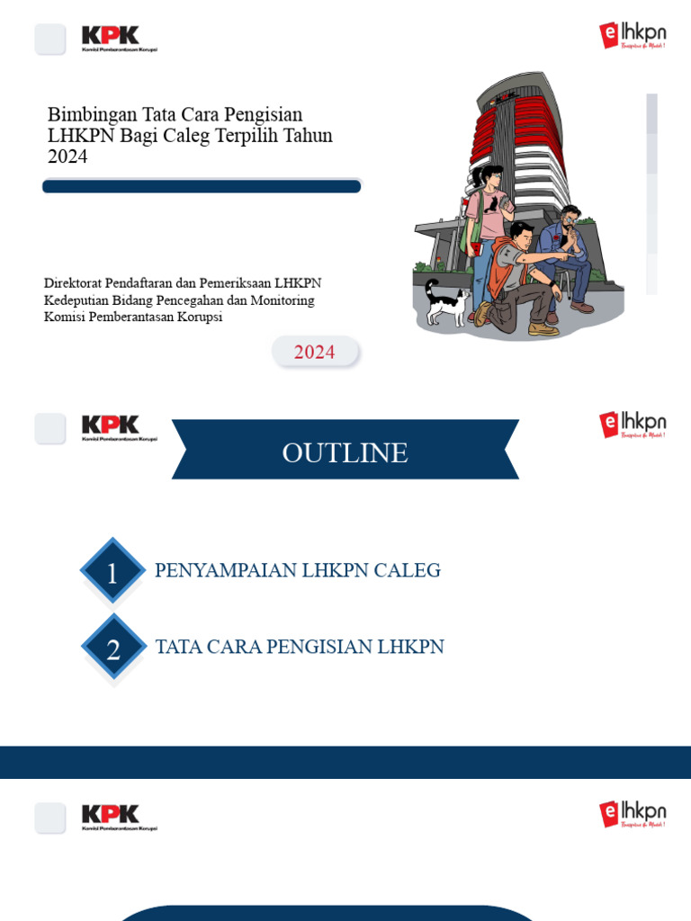 Bimtek Pengisian LHKPN Caleg Tahun 2024 | PDF