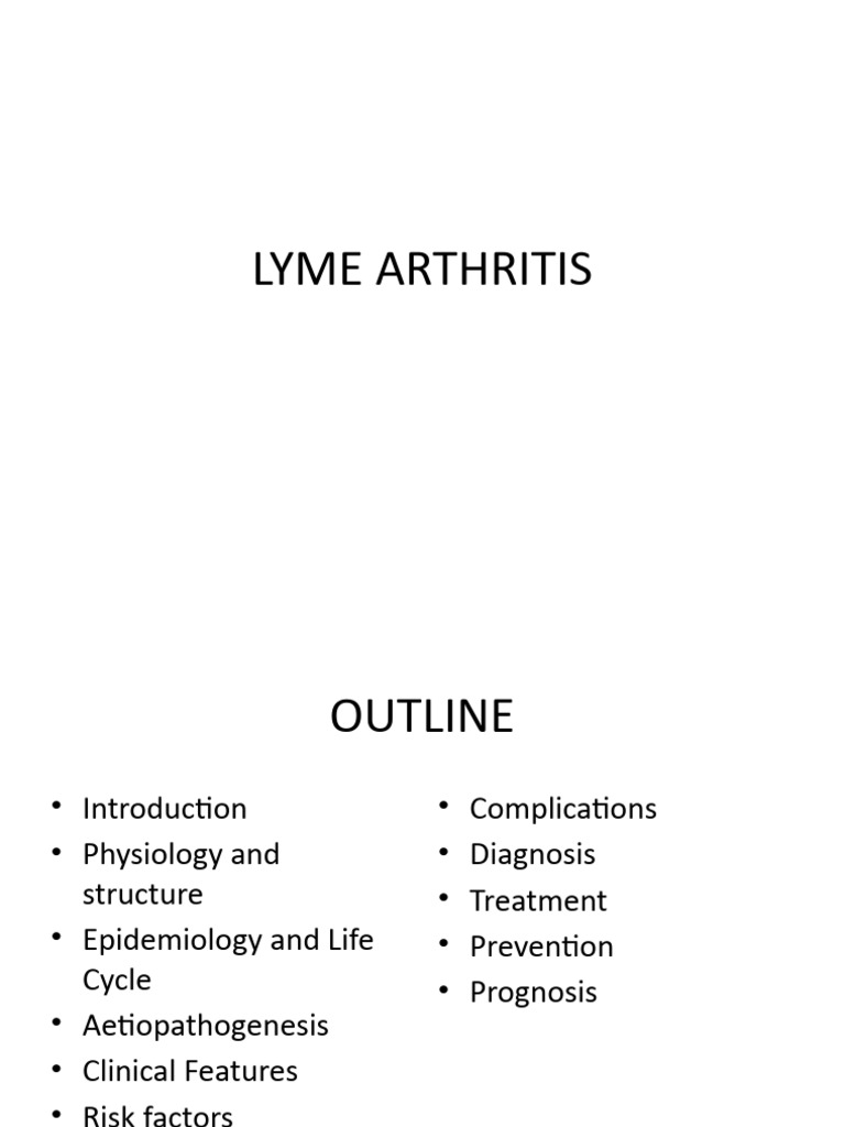 Lyme Arthritis First Part Download Free Pdf Lyme Disease Clinical