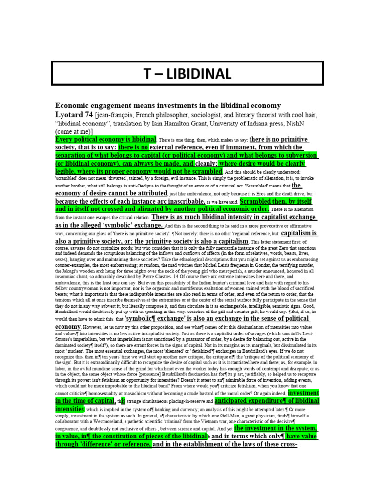 T Libidinal | PDF