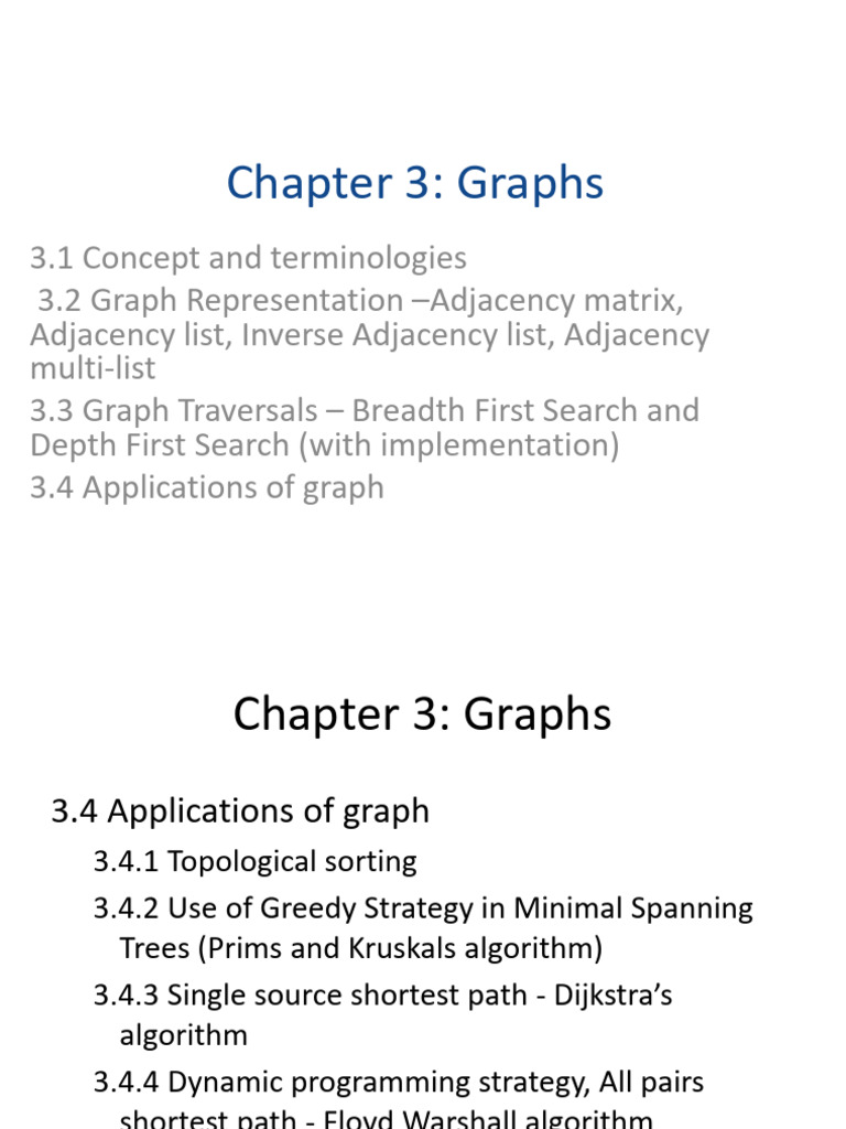 Chp3 Graphs In Dsa Pdf Vertex Graph Theory Discrete Mathematics 