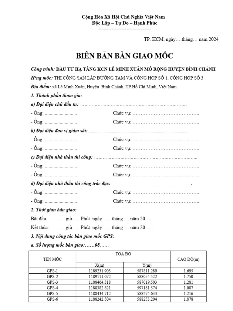 Bien Ban Ban Giao Moc LMX | PDF