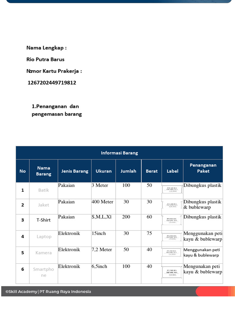 Rio Putra Barus, TPM1 | PDF