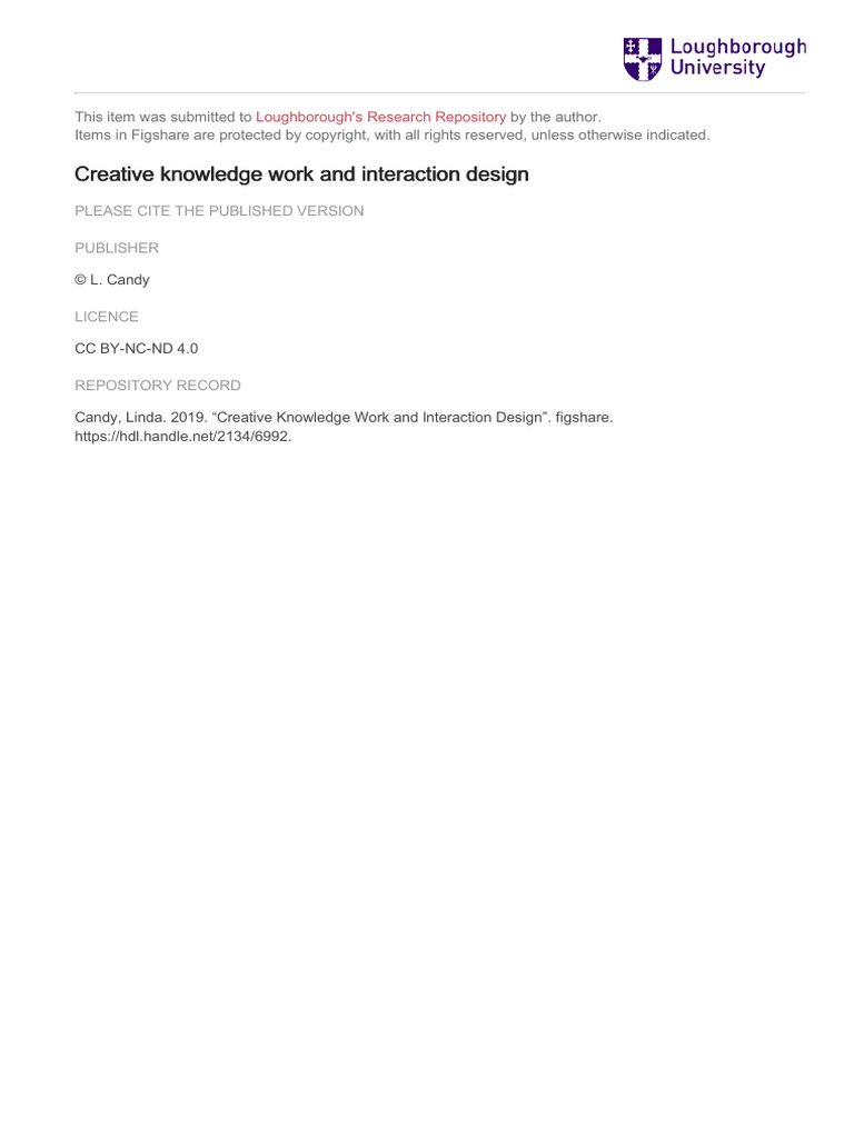 Thesis 1998 Candy | Download Free PDF | Creativity | System