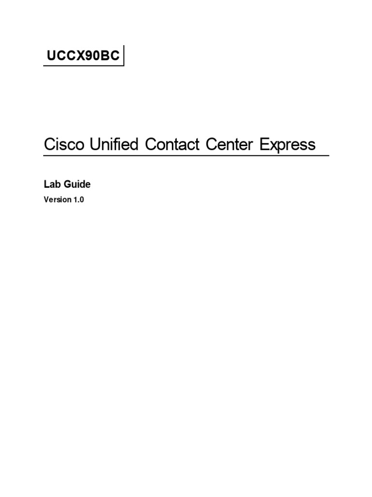 UCCX90BC | PDF | Remote Desktop Services | World Wide Web