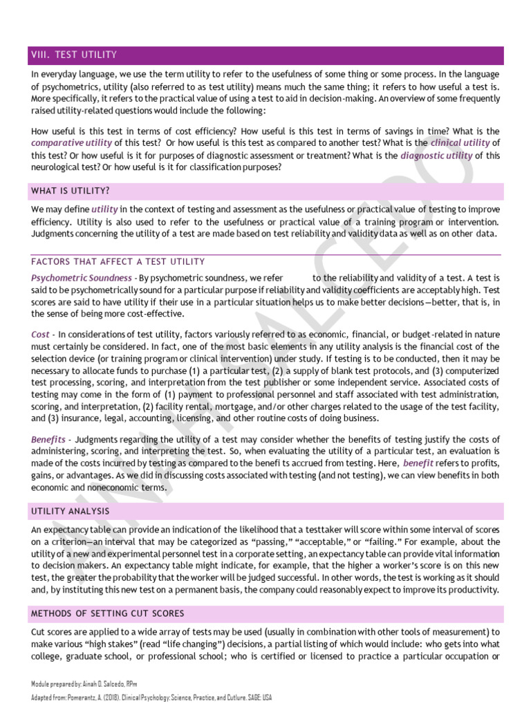 Psych Assessment and I/O Psychology | PDF | Psychometrics | Validity ...
