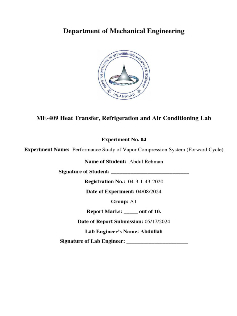 VCC - Foward Cycle | PDF | Refrigeration | Building Automation