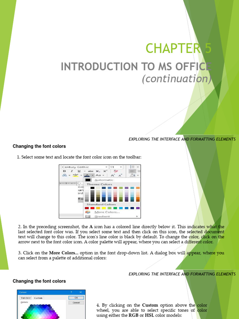 CHAPTER 5 CONTINUATION (MS WORD BASIC TOOLBAR) - Cherry | PDF | Icon ...