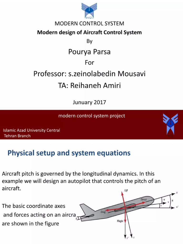 Modern Design of Aircraft Control System | PDF