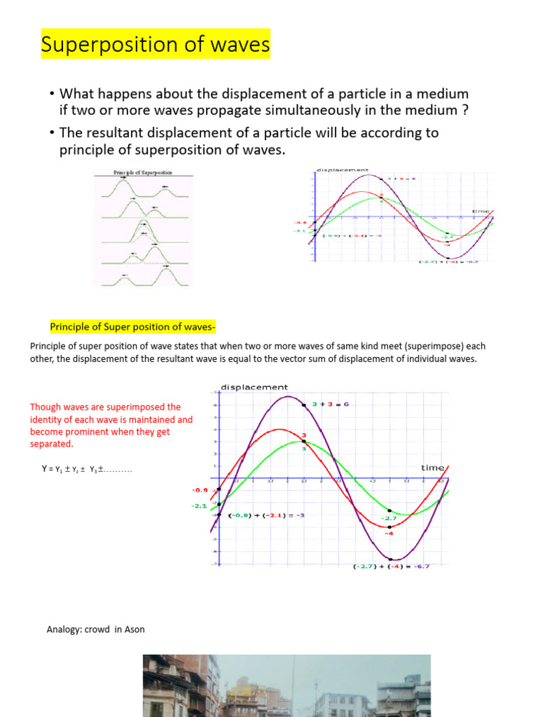 Superposition + Stationary Waves | PDF | Waves | Physics