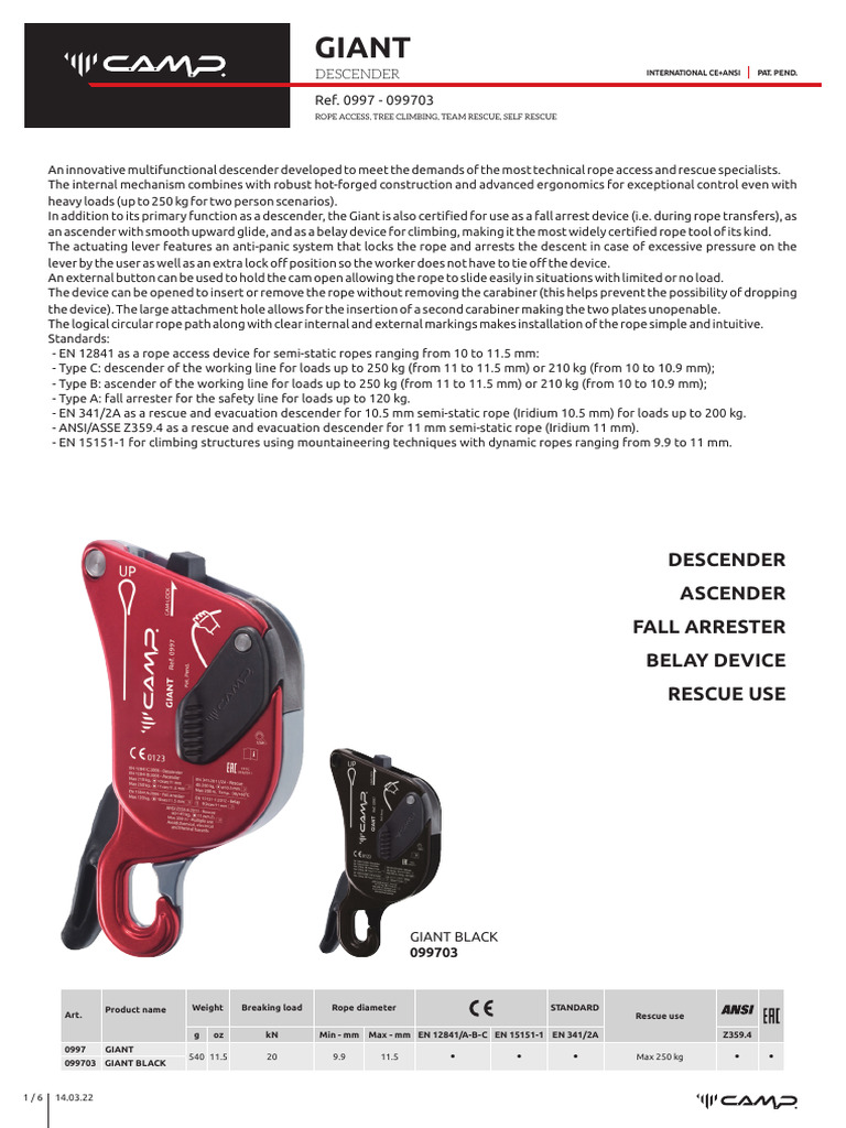 Giant: Descender Ref. 0997 - 099703 | PDF | Equipment