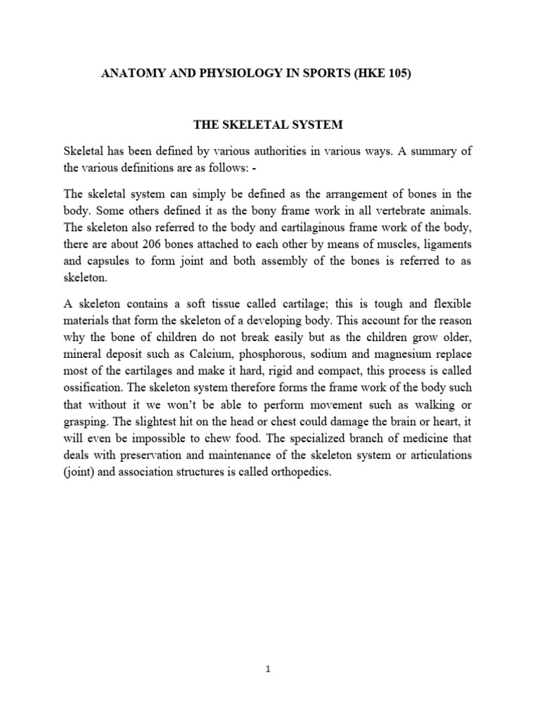 SKELETAL SYSTEM (KHE) 102 Note | PDF | Muscle | Skeleton
