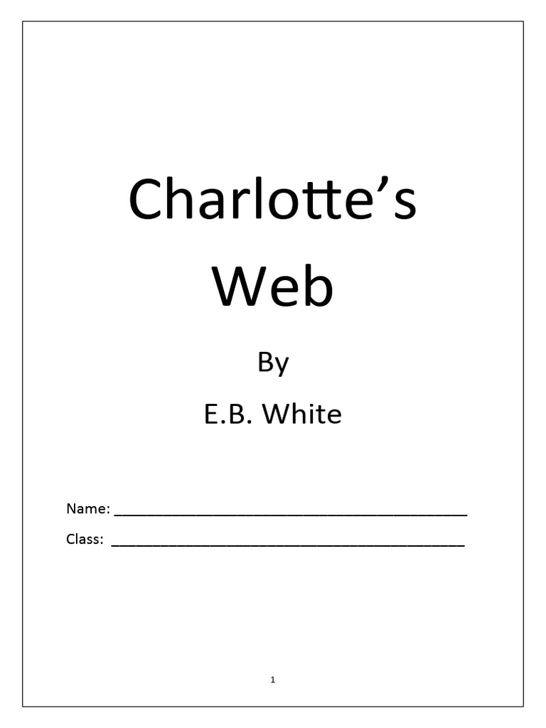 Charlottes Web Activity Booklet | PDF | Adverb | Linguistics