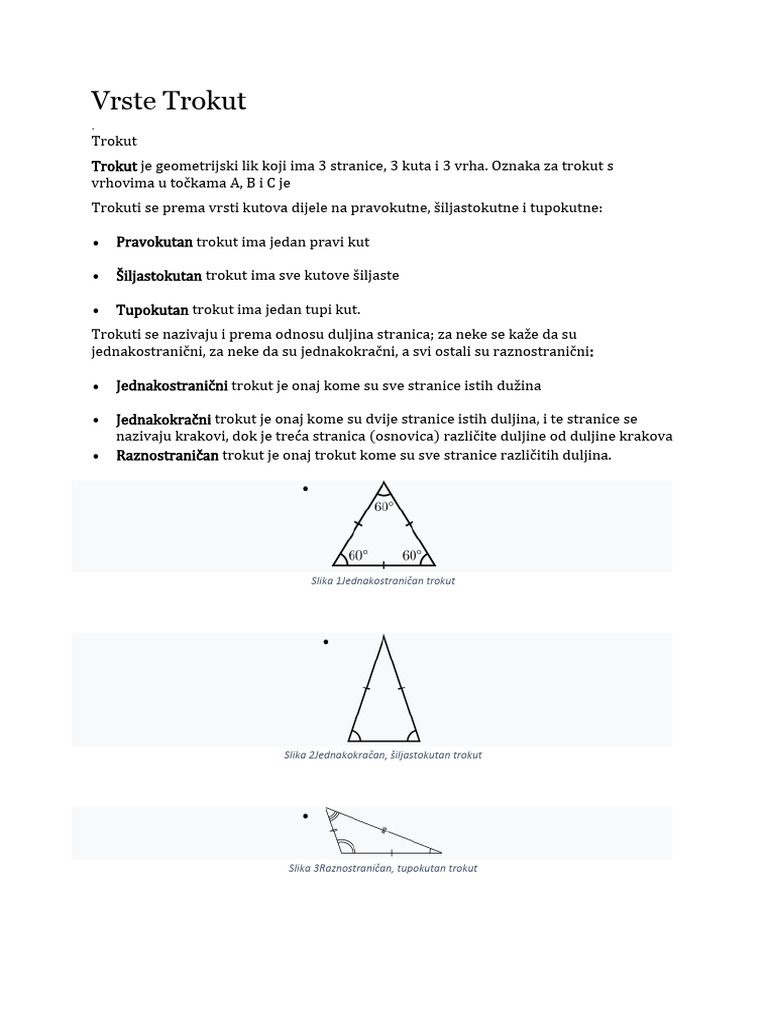 Vrste Trokut | PDF