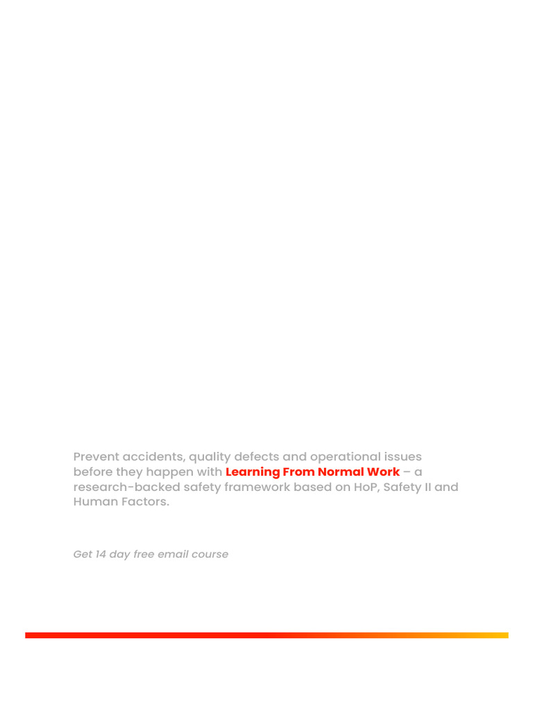 Home - Learning From Normal Work | PDF | Risk | Learning