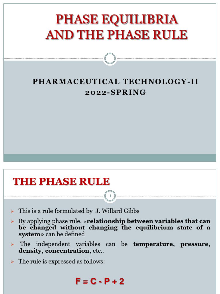 PHA 3006 Phase Rule Open Access | PDF | Phase (Matter) | Phase Rule