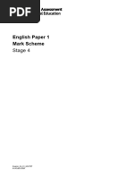 Aqa GCSE Lang P1Q5 Student Friendly Mark Scheme | PDF | English ...