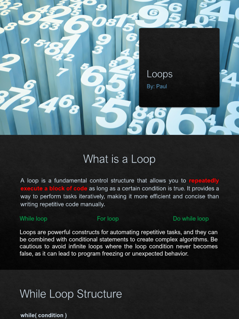 Loops | PDF | Control Flow | Scope (Computer Science)