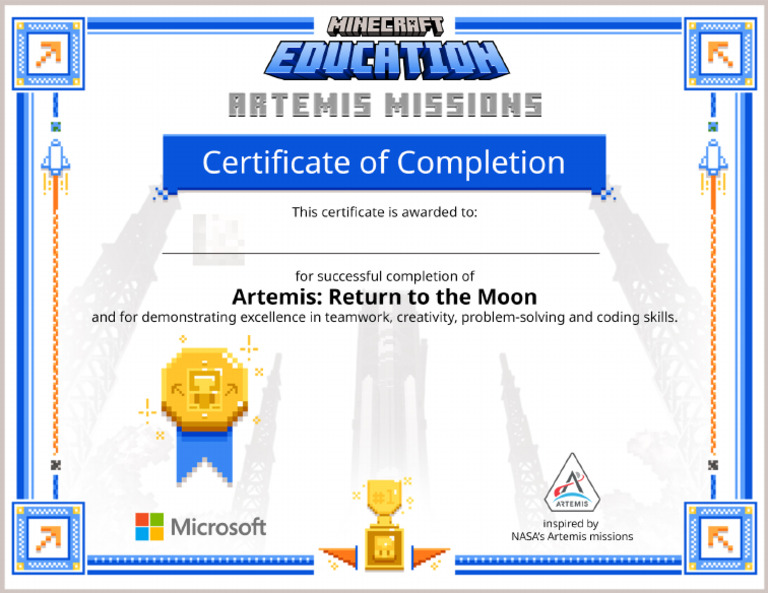 Edu Artemis Missions Certificate Updated | PDF