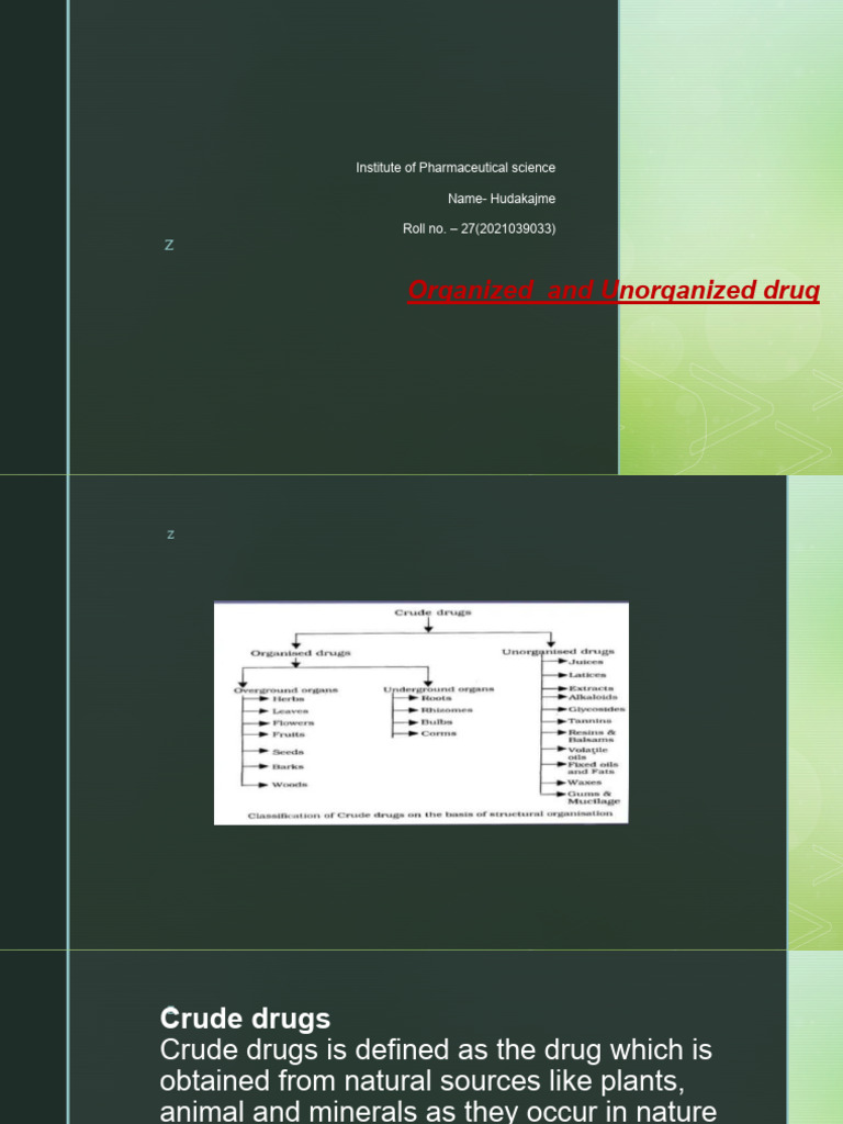 Organized Drug and Unorganized Drug | PDF | Resin | Chemical Substances