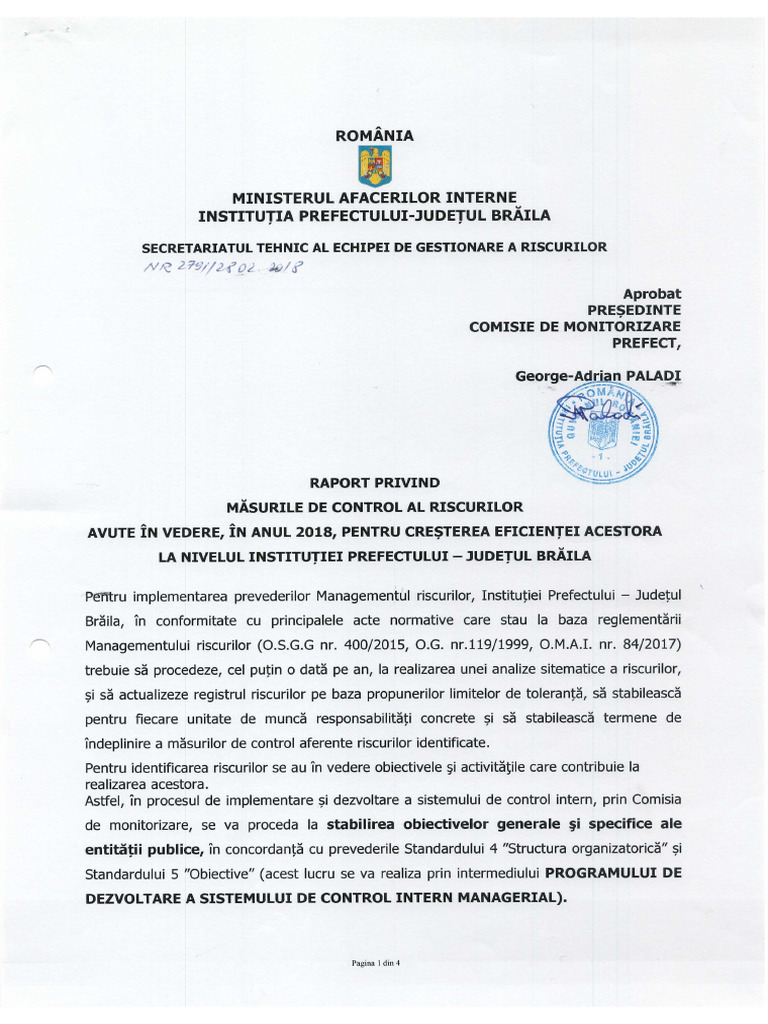 Raport Masuri Control 2018 | PDF