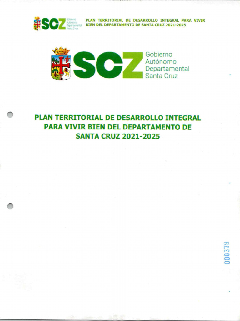 Ptdi - Dpto - SCZ - 2021 - 2025 | PDF