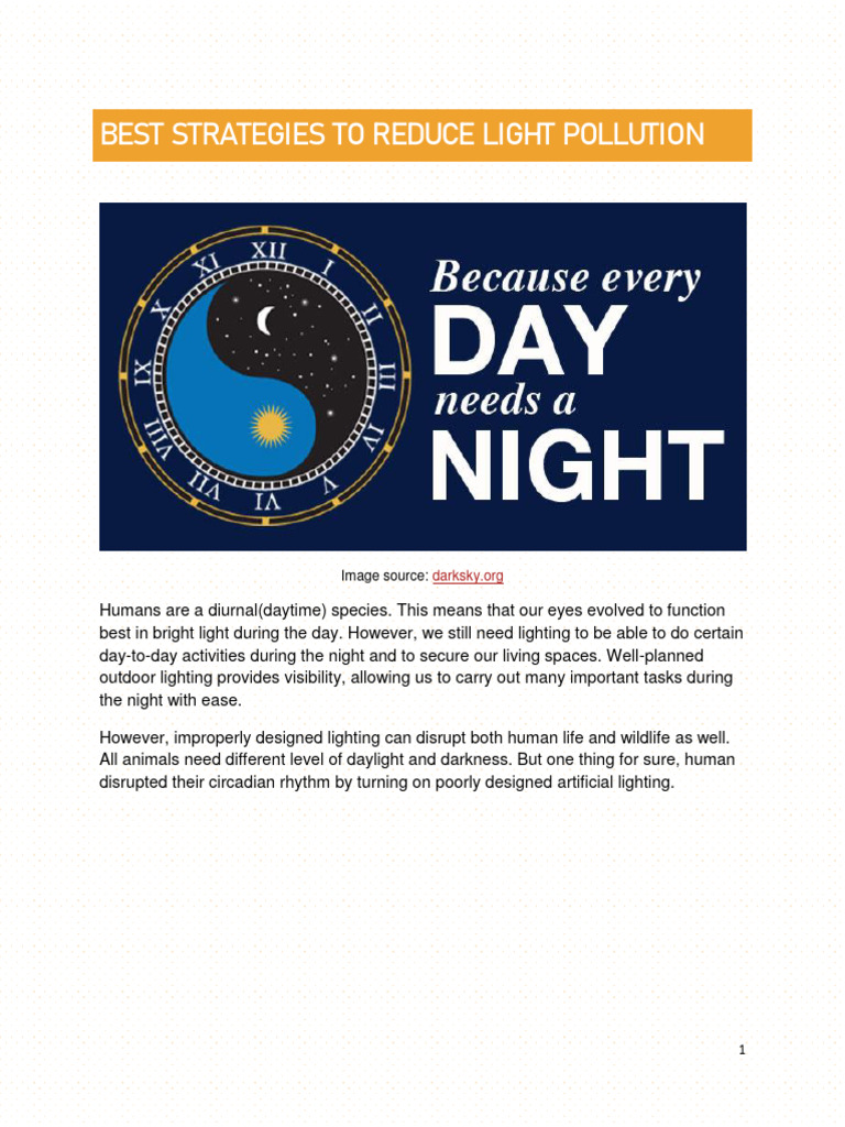 LEED V4 Strategies for Light Pollution Reduction | PDF | Lighting ...